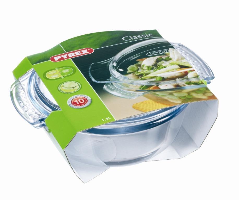 Pyrex Oven to Table Cookware Round Casserole E/Grip(1.5L)(52.8oz) (Box ...