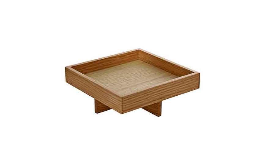 18 cl (327 oz) Wood Ananti Menage Oak Square Box on 4cm Stand (Box of ...