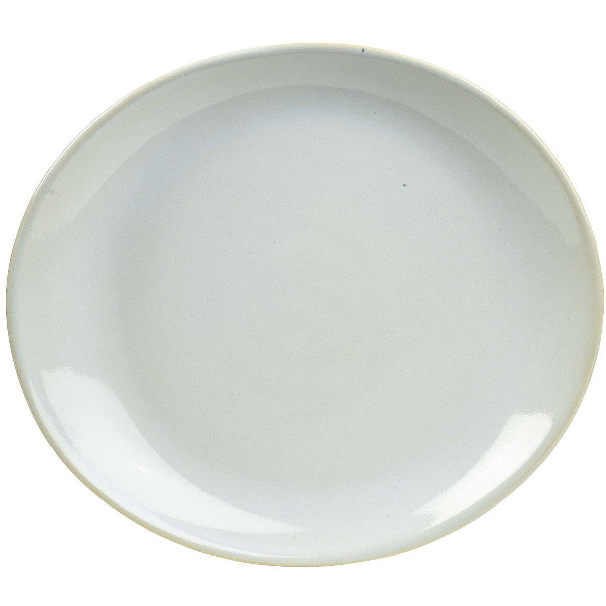 Terra Stoneware Rustic White Oval Plate (21x19cm) — Envibe